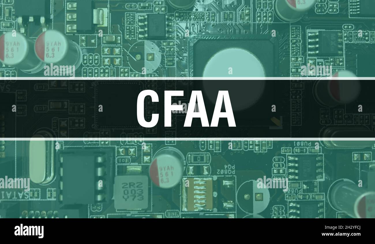 CFAA text written on Circuit Board Electronic abstract technology ...