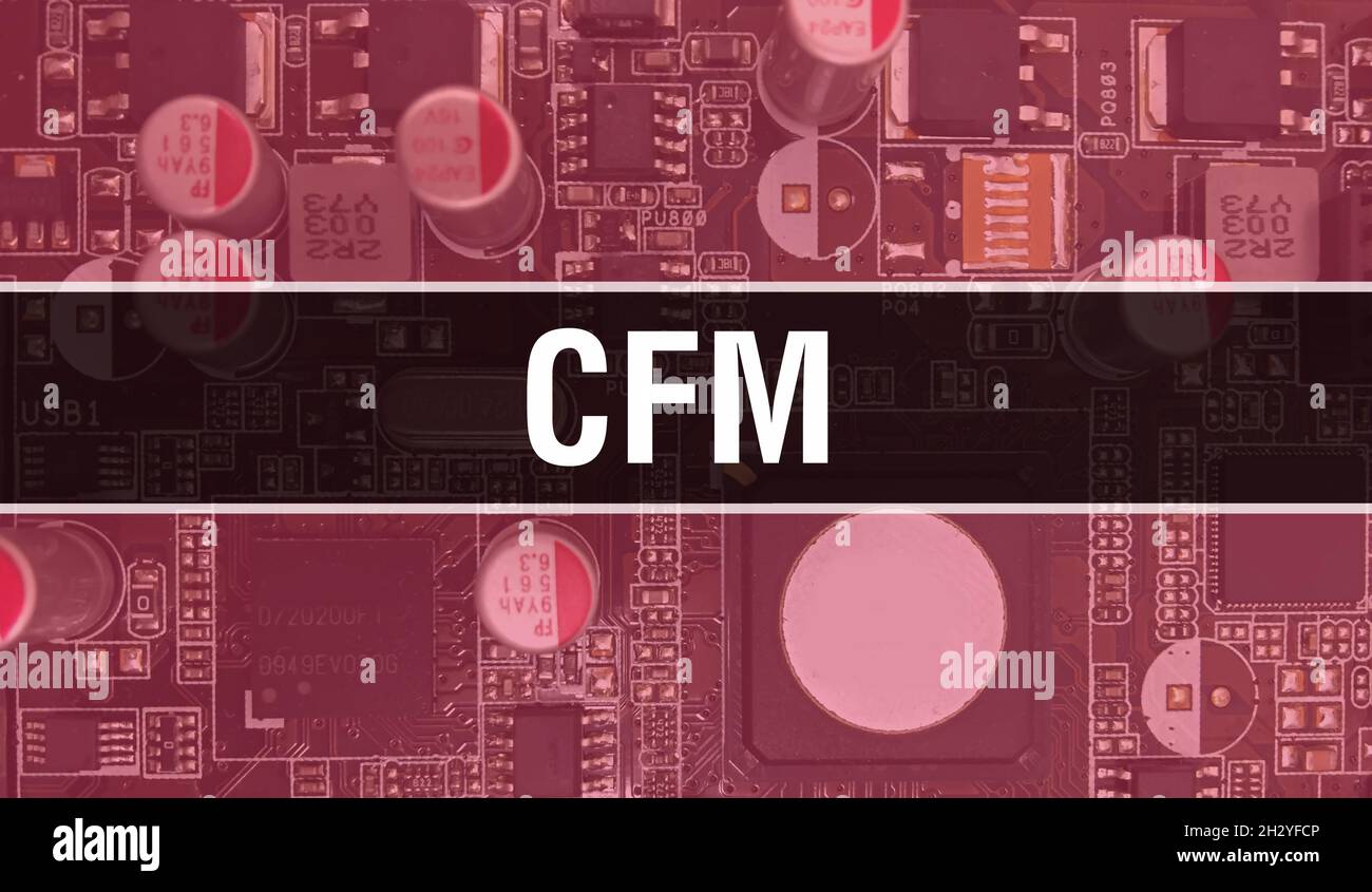 CFM with Technology Motherboard Digital. CFM and Computer Circuit Board ...