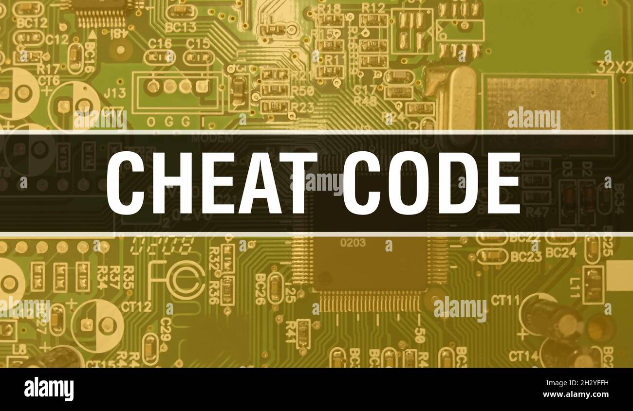 Cheat Code with Electronic Computer Hardware technology background ...