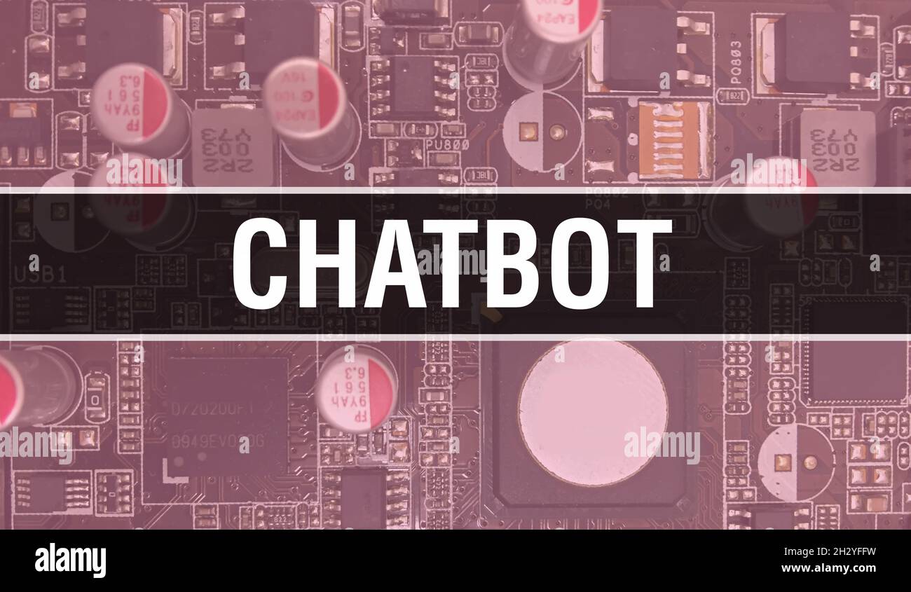 Chatbot with Technology Motherboard Digital. Chatbot and Computer ...