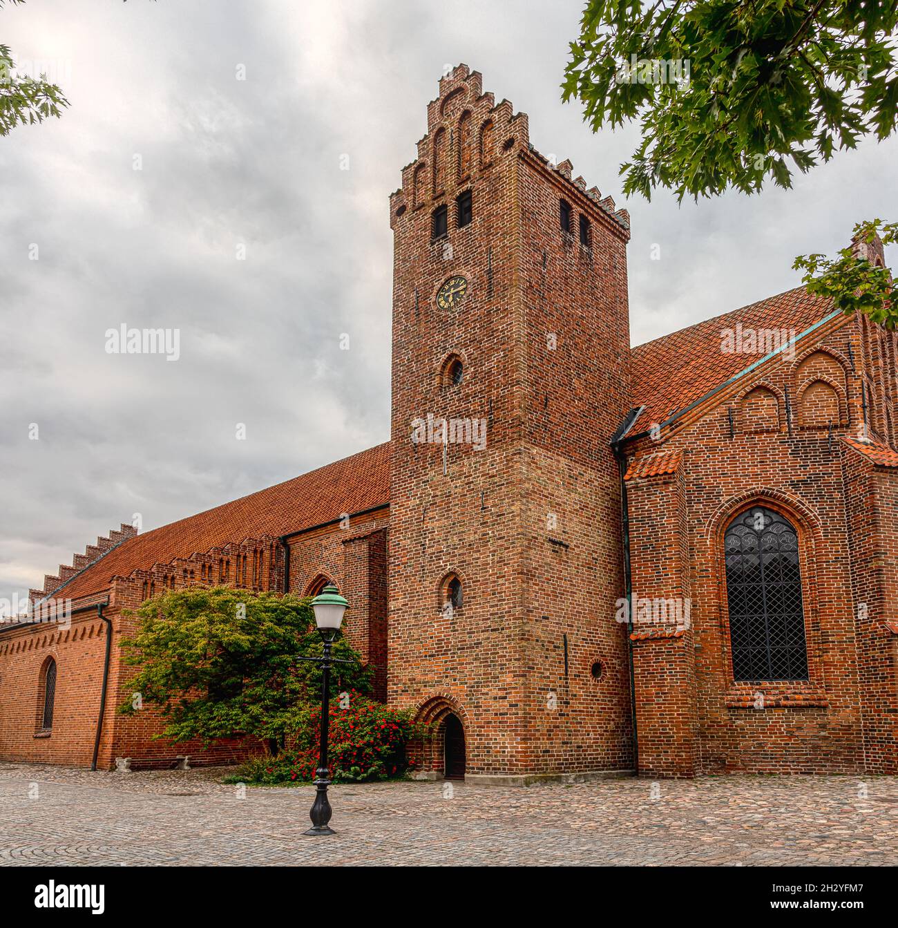 Saint Peter's church is a gothic cathedral in red bricks, Ystad, Sweden ...