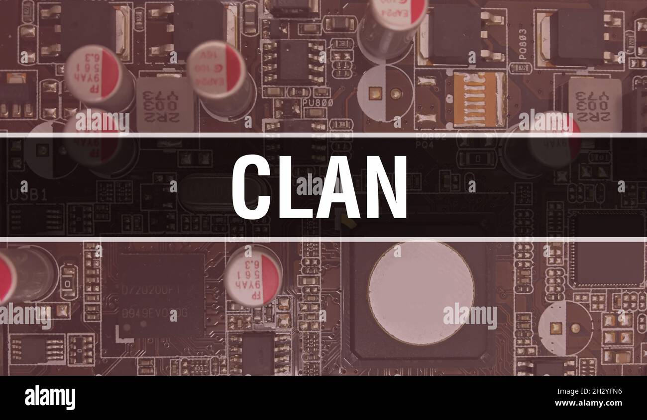 Clan with Technology Motherboard Digital. Clan and Computer Circuit ...