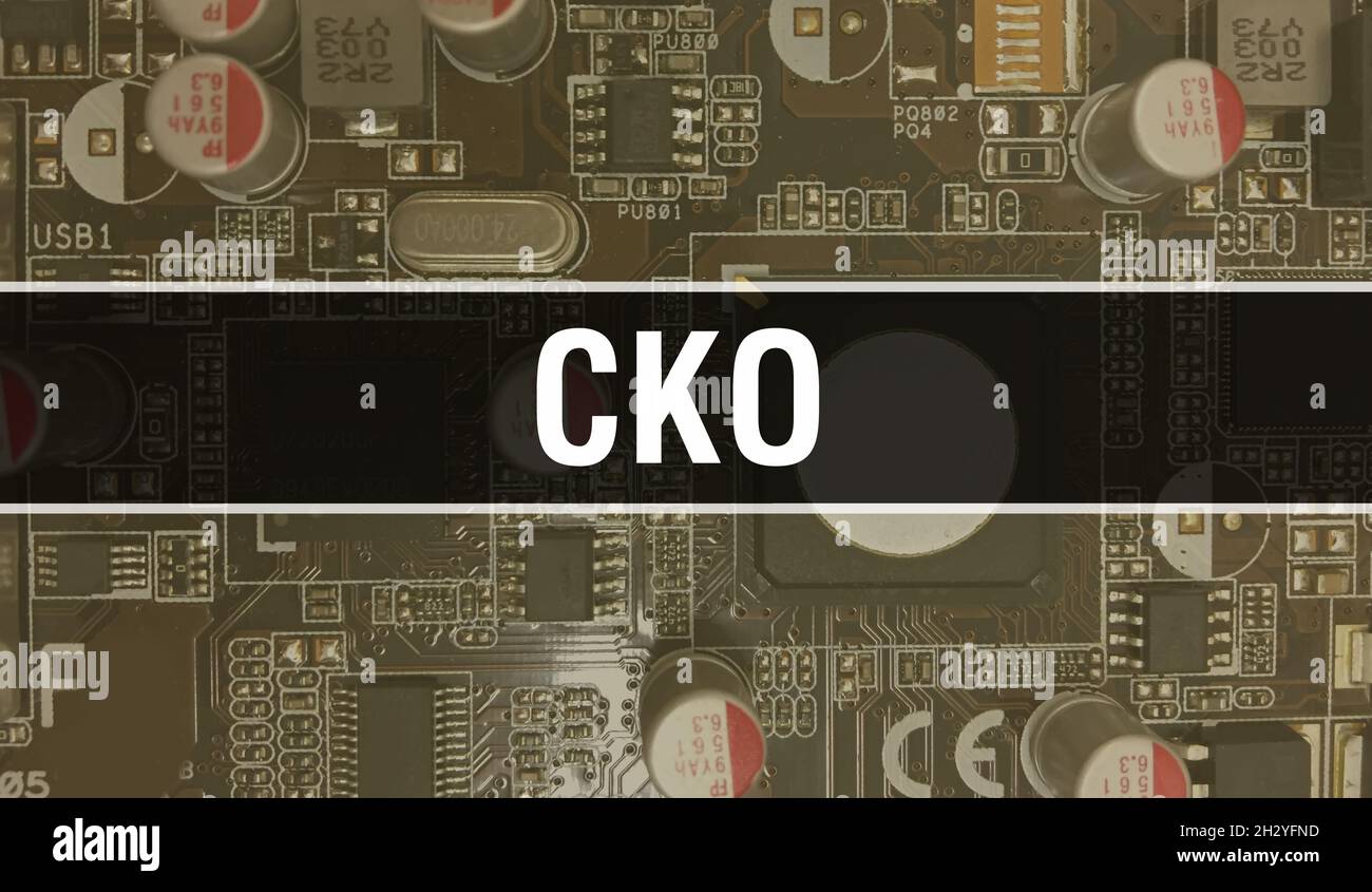 CKO concept with Electronic Integrated Circuit on circuit board. CKO ...