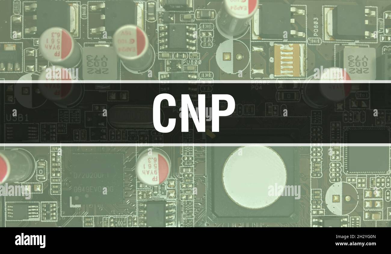 CNP with Technology Motherboard Digital. CNP and Computer Circuit Board ...