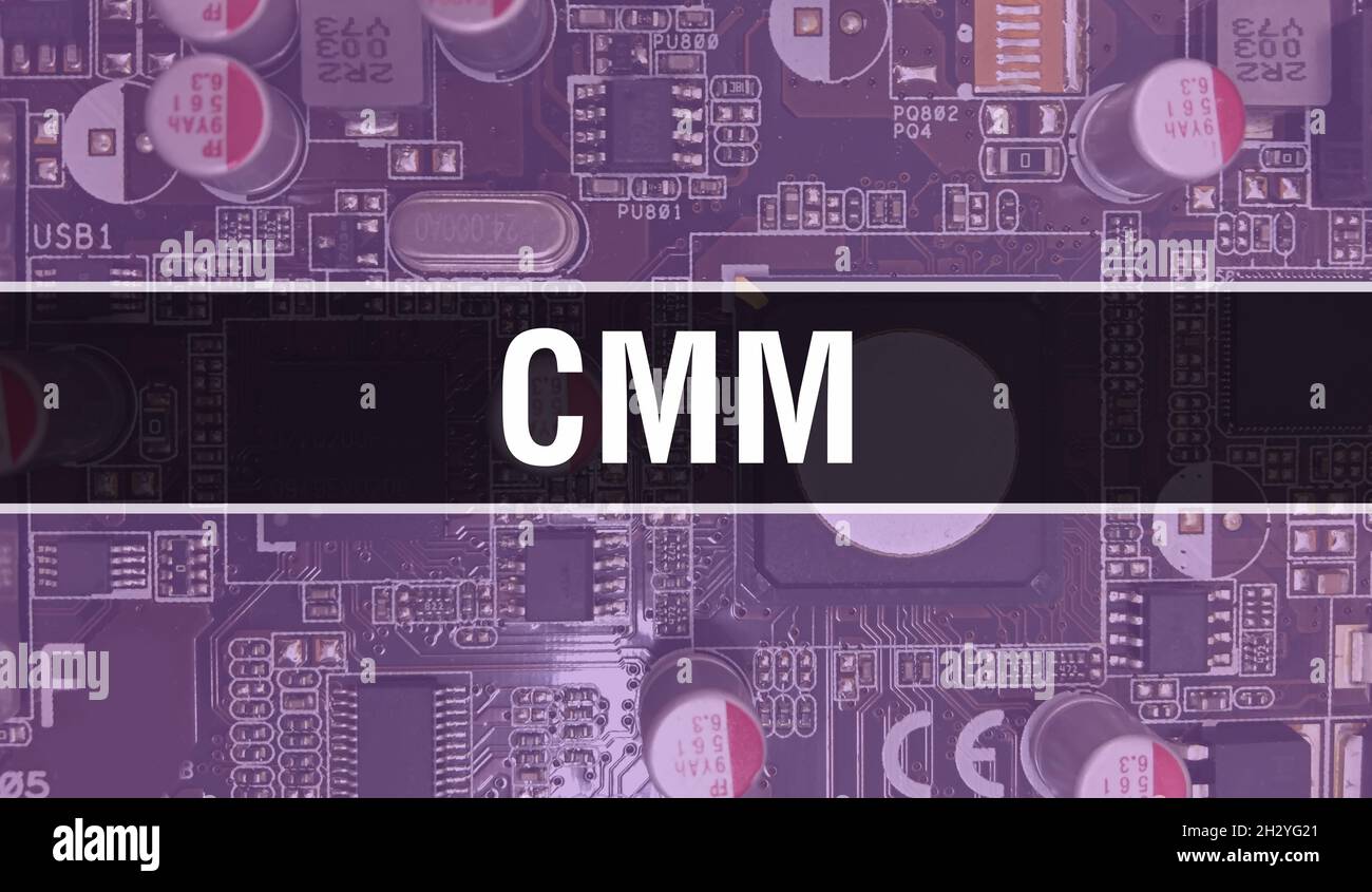 CMM concept with Electronic Integrated Circuit on circuit board. CMM ...
