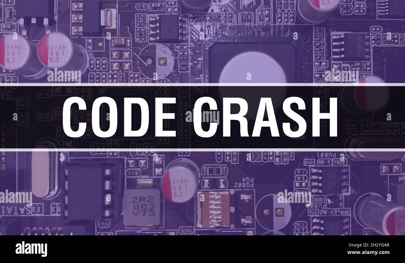 Code Crash text written on Circuit Board Electronic abstract technology ...