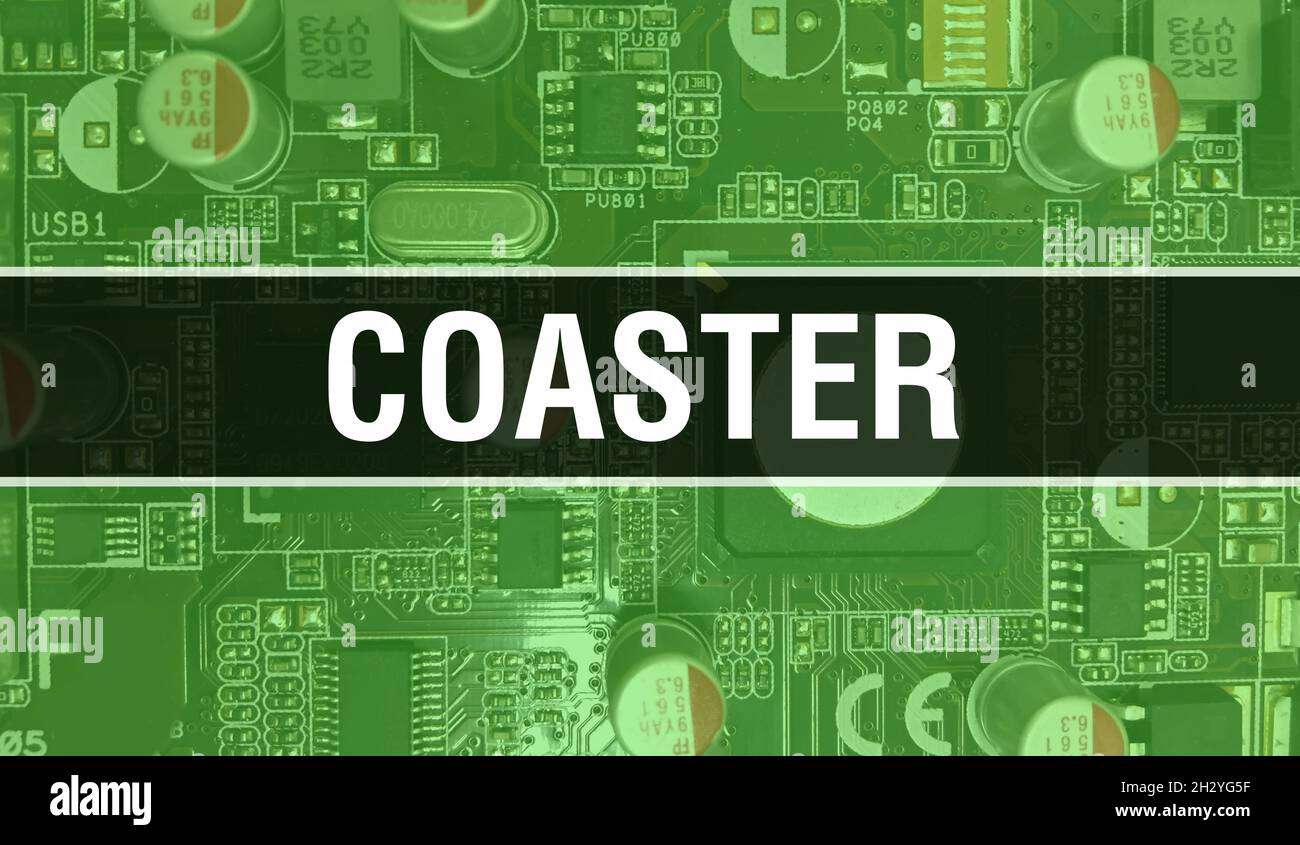 Coaster concept with Electronic Integrated Circuit on circuit board ...