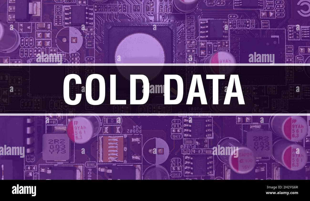 Cold Data concept illustration using Computer Chip in Circuit Board ...