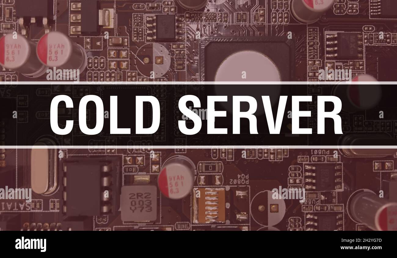 Cold Server text written on Circuit Board Electronic abstract ...
