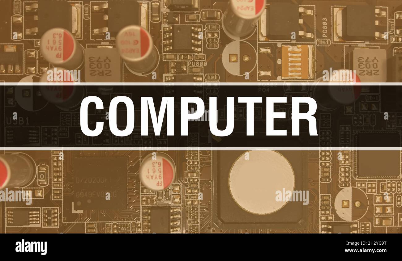 Computer with Technology Motherboard Digital. Computer and Computer ...