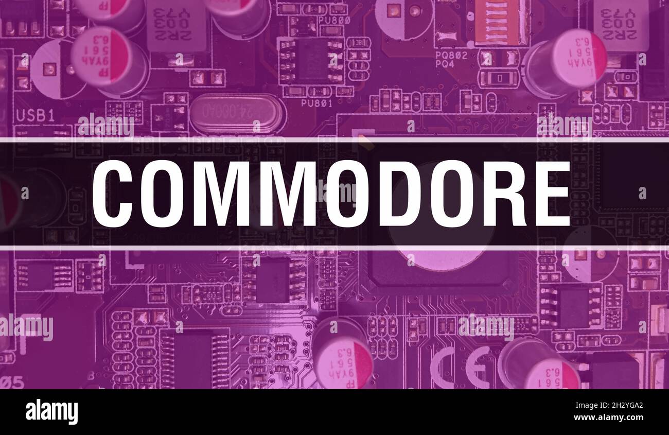Commodore concept with Electronic Integrated Circuit on circuit board ...