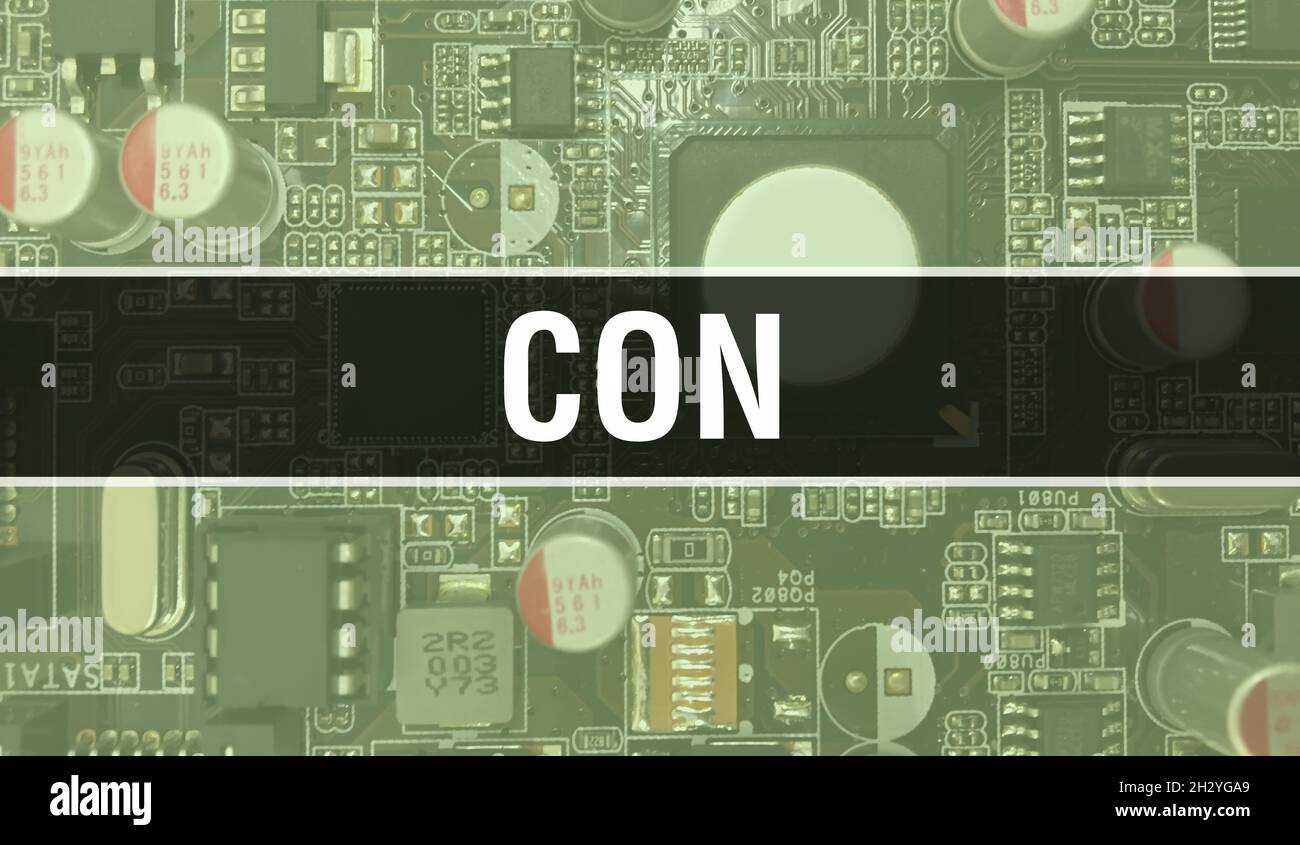 Con Text Written On Circuit Board Electronic Abstract Technology