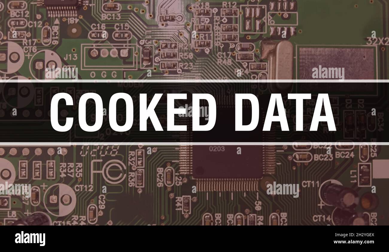 Cooked Data with Electronic Computer Hardware technology background ...