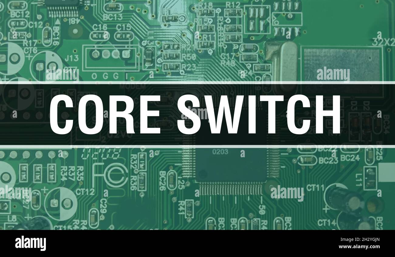 Core Switch with Electronic Computer Hardware technology background ...