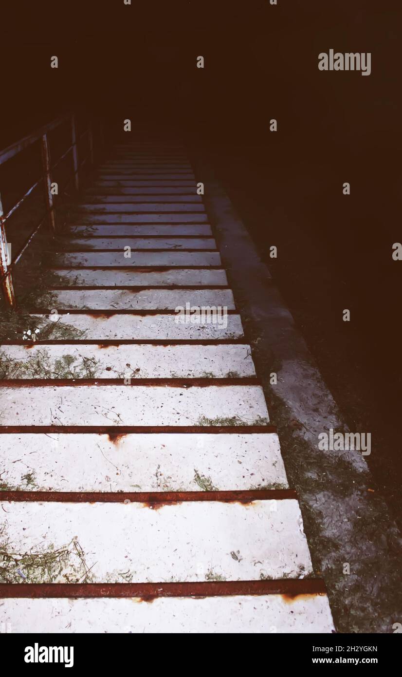 Old stone stair at evening Stock Photo - Alamy