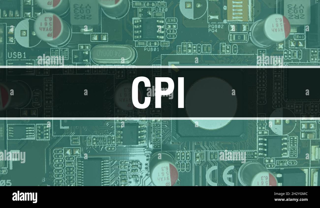CPI concept with Electronic Integrated Circuit on circuit board. CPI ...