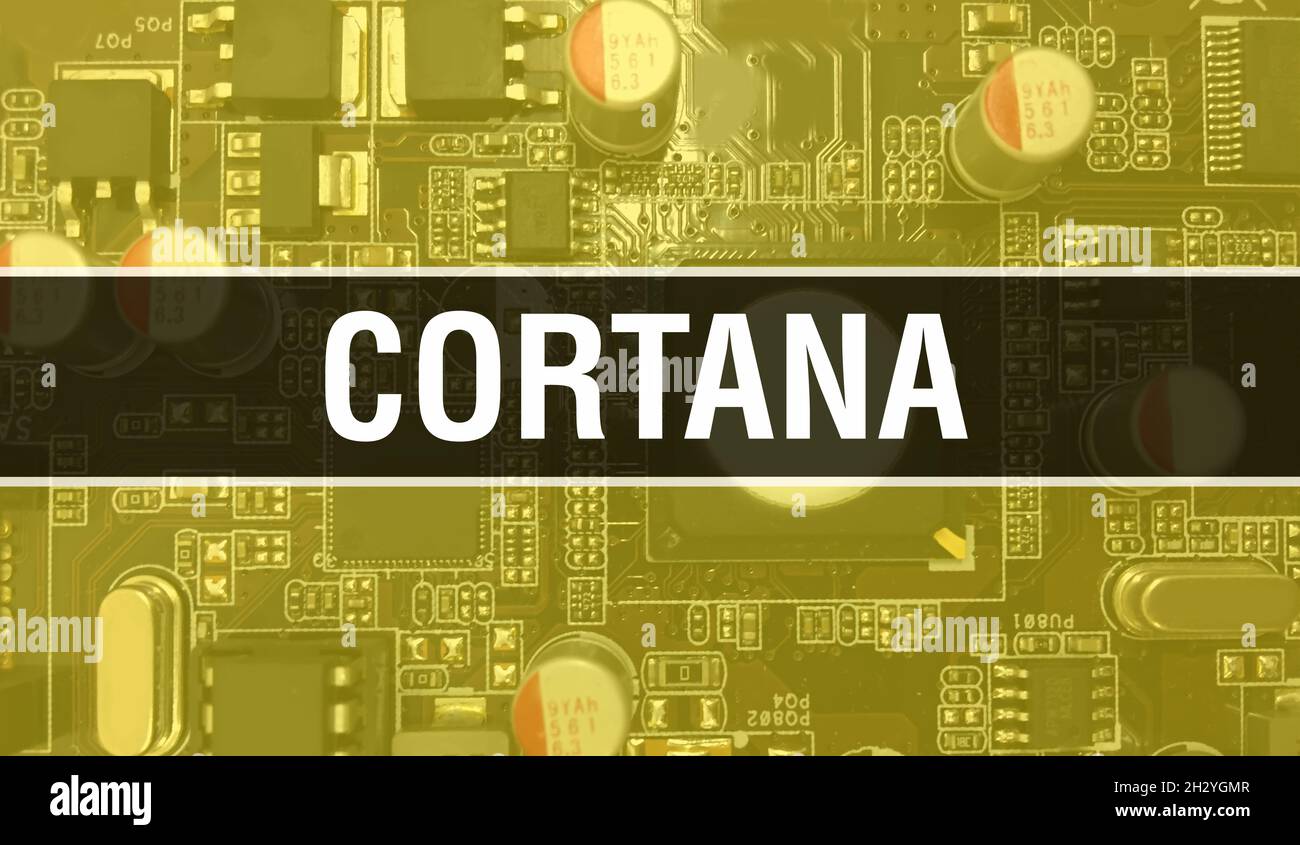 Cortana with Electronic components on integrated circuit board ...