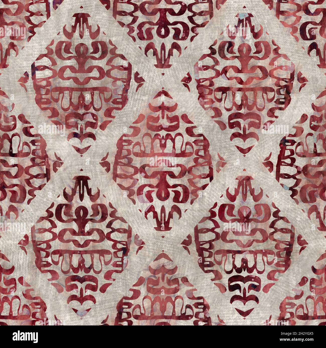 Seamless tribal ethnic damask rug motif for surface pattern design and ...