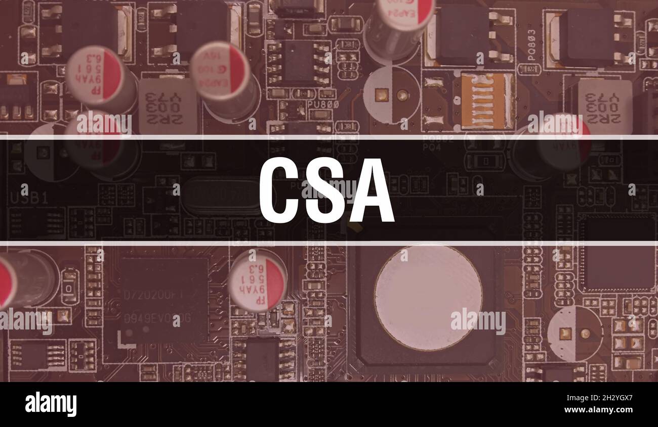 CSA with Technology Motherboard Digital. CSA and Computer Circuit Board ...