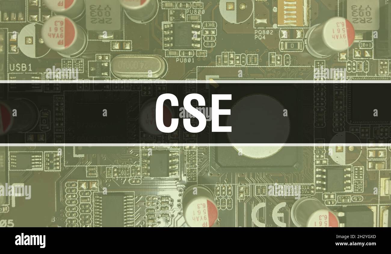 CSE concept with Electronic Integrated Circuit on circuit board. CSE ...
