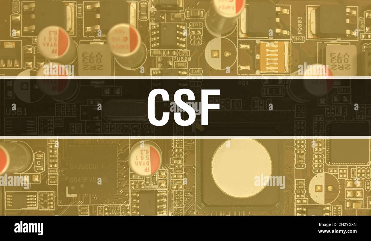 CSF with Technology Motherboard Digital. CSF and Computer Circuit Board ...