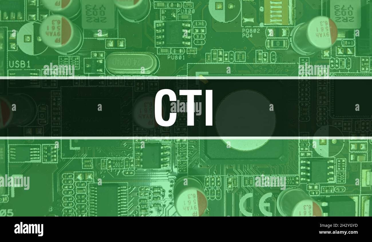 CTI concept with Electronic Integrated Circuit on circuit board. CTI ...
