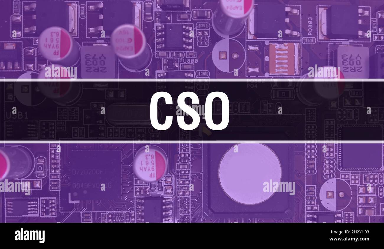 CSO with Technology Motherboard Digital. CSO and Computer Circuit Board ...