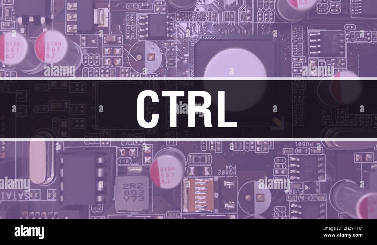 Ctrl text written on Circuit Board Electronic abstract technology ...
