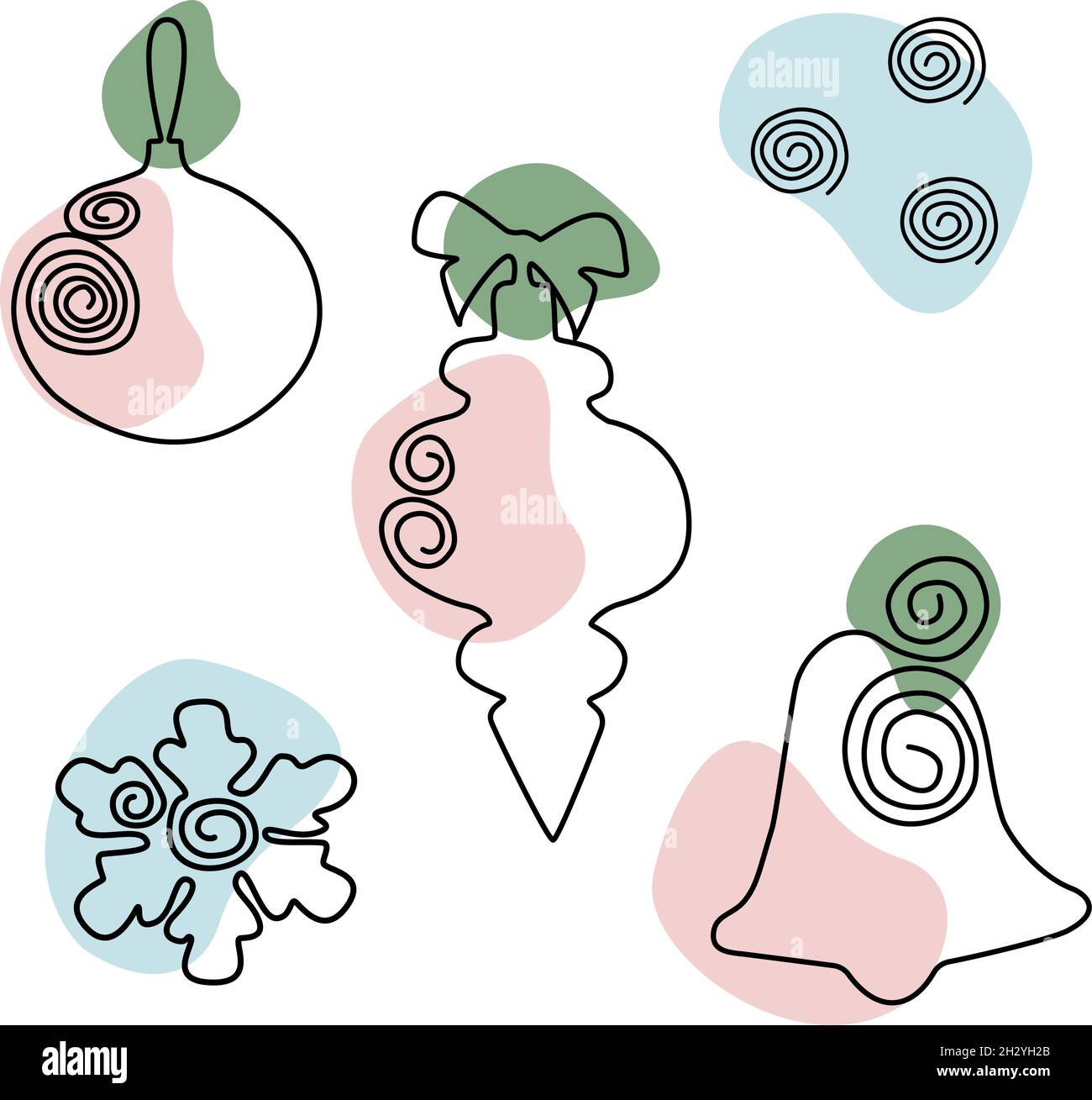 New years decorations in Stock Vector Images - Alamy