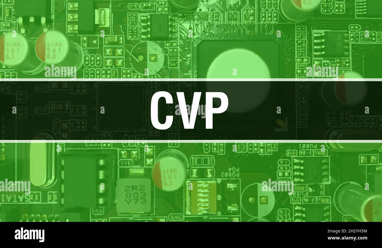 CVP text written on Circuit Board Electronic abstract technology ...