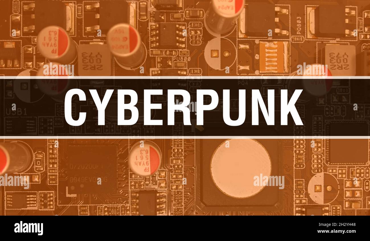 Cyberpunk with Technology Motherboard Digital. Cyberpunk and Computer ...
