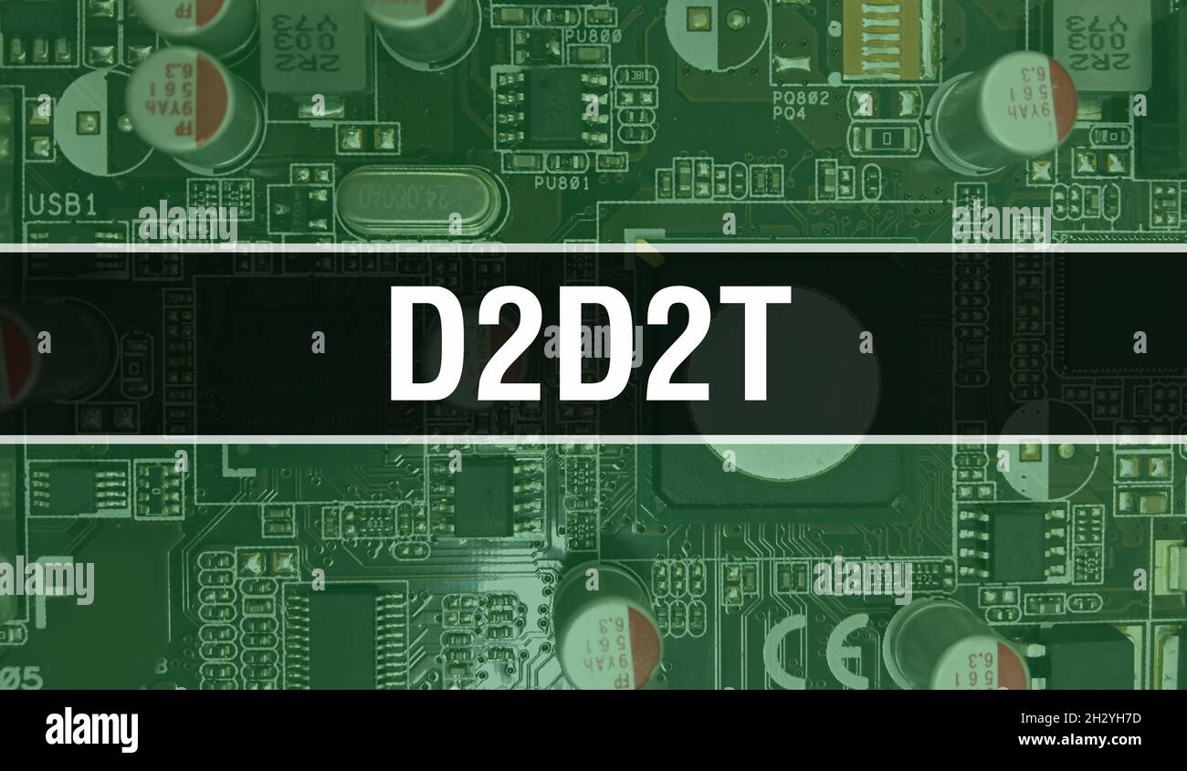 D2D2T concept with Electronic Integrated Circuit on circuit board ...