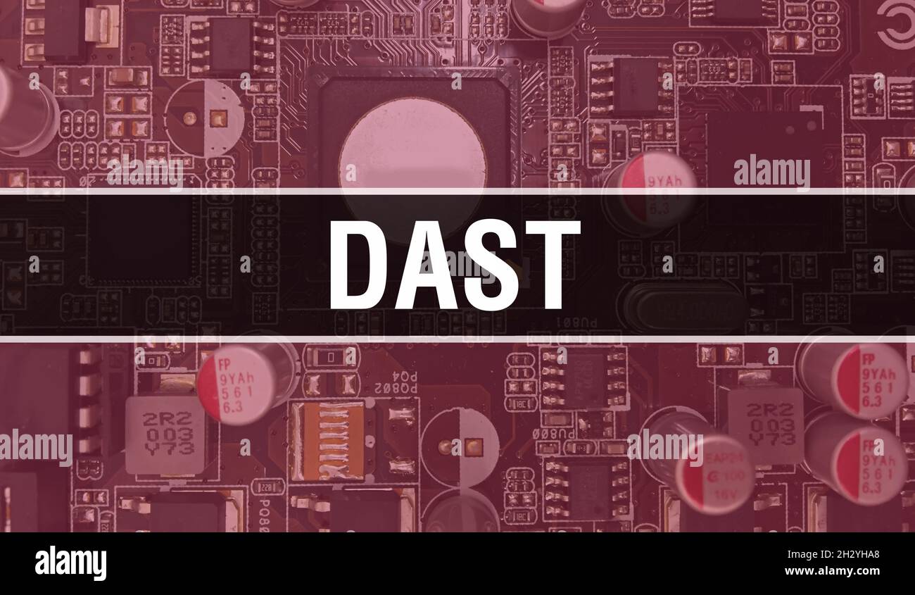DAST concept illustration using Computer Chip in Circuit Board. DAST ...