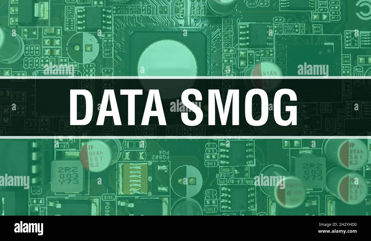 Data Smog concept illustration using Computer Chip in Circuit Board ...