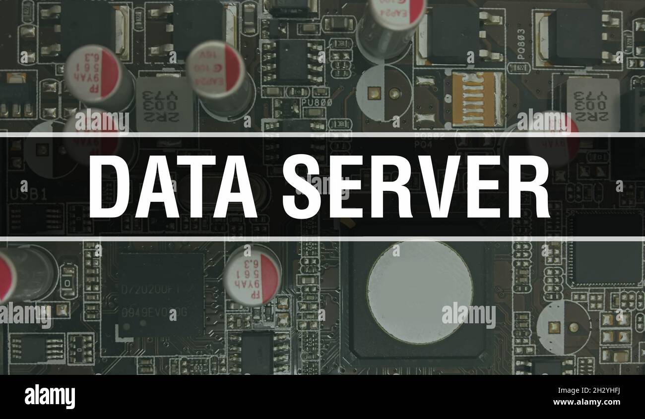 Data Server with Technology Motherboard Digital. Data Server and ...