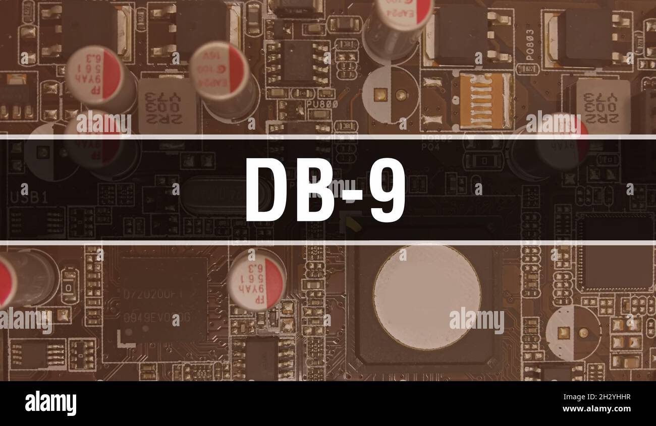 DB-9 with Technology Motherboard Digital. DB-9 and Computer Circuit ...