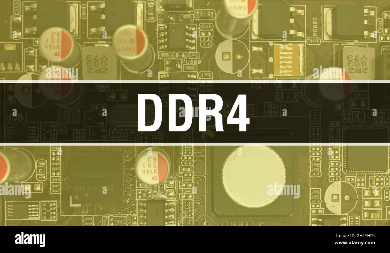 DDR4 with Technology Motherboard Digital. DDR4 and Computer Circuit ...