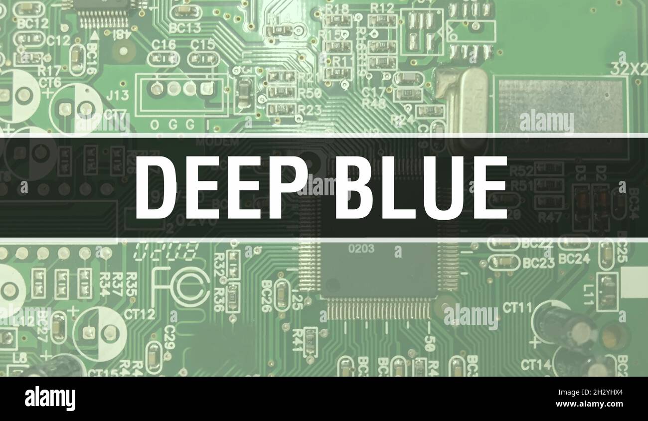 Deep Blue With Electronic Computer Hardware Technology Background