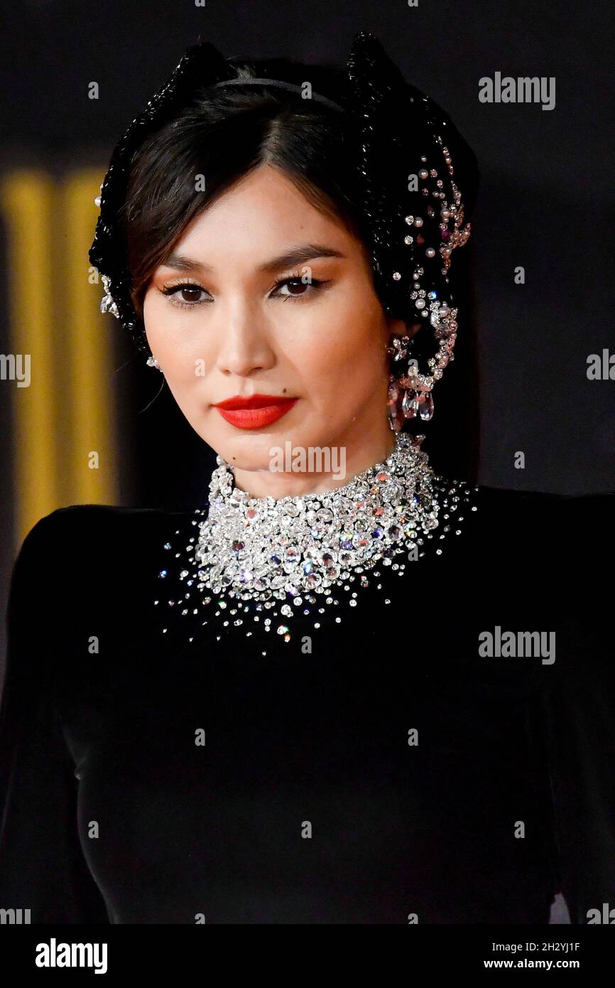 Rome, Italy. 24th Oct, 2021. Actress Gemma Chan attends the red carpet ...