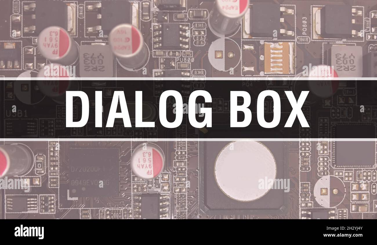 Dialog Box with Technology Motherboard Digital. Dialog Box and Computer ...