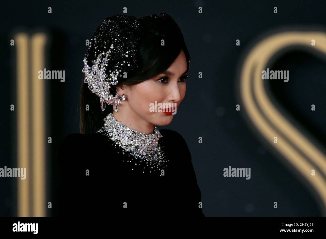 Rome, Italy. 24th Oct, 2021. Actress Gemma Chan attends the red carpet ...