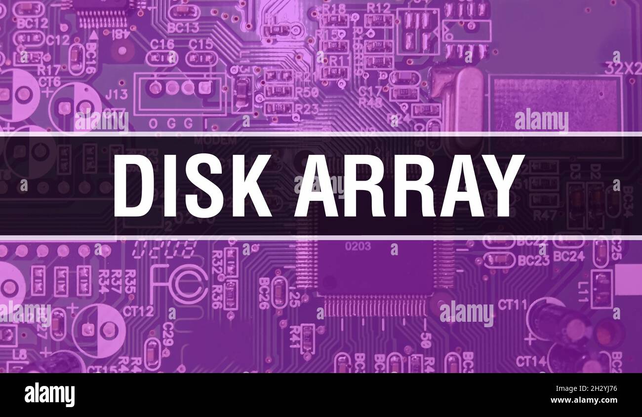 Disk Array with Electronic Computer Hardware technology background ...