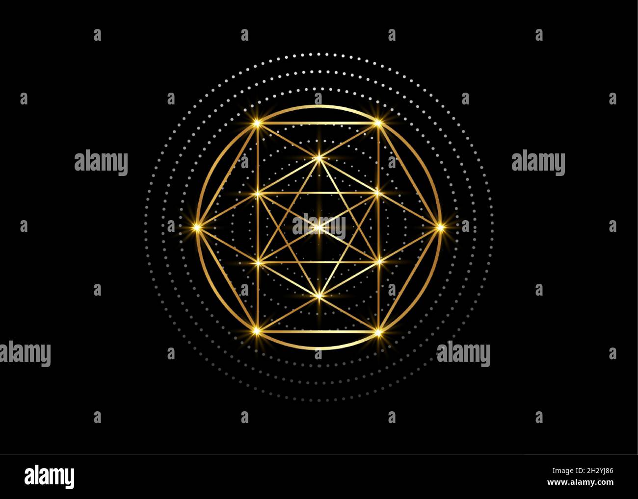 Gold Magic Alchemy symbols, Sacred Geometry. Religion, philosophy ...