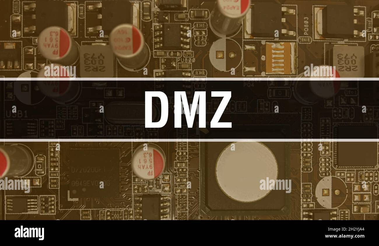 DMZ with Technology Motherboard Digital. DMZ and Computer Circuit Board ...