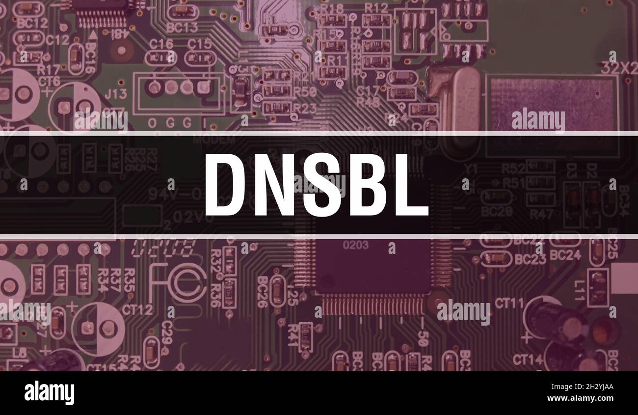 DNSBL with Electronic Computer Hardware technology background. Abstract background with ...