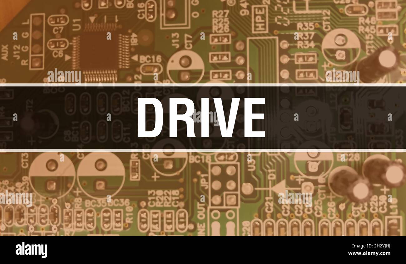 Drive with Technology Motherboard Digital. Drive and Computer Circuit ...