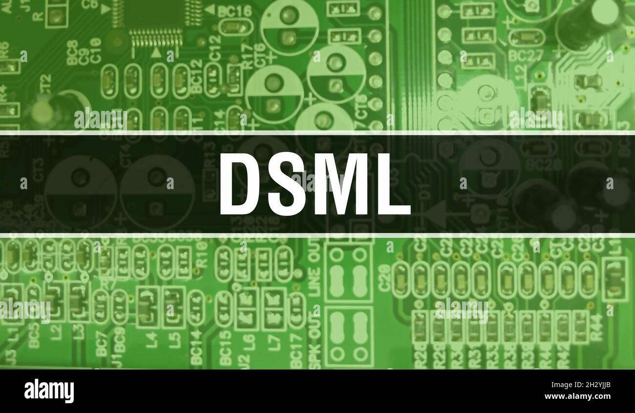 DSML with Electronic Computer Hardware technology background. Abstract background with ...