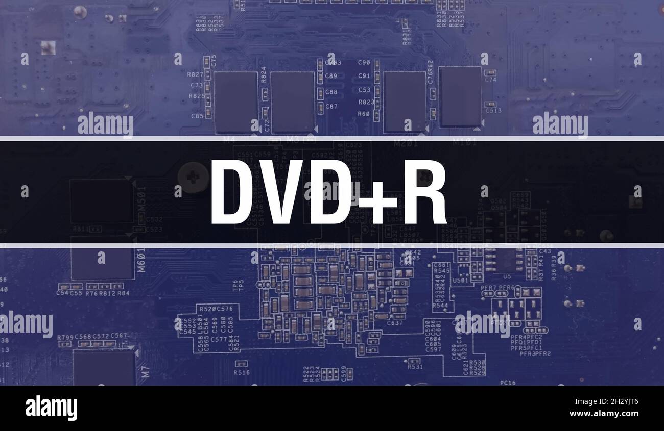 DVD+R with Technology Motherboard Digital. DVD+R and Computer Circuit ...
