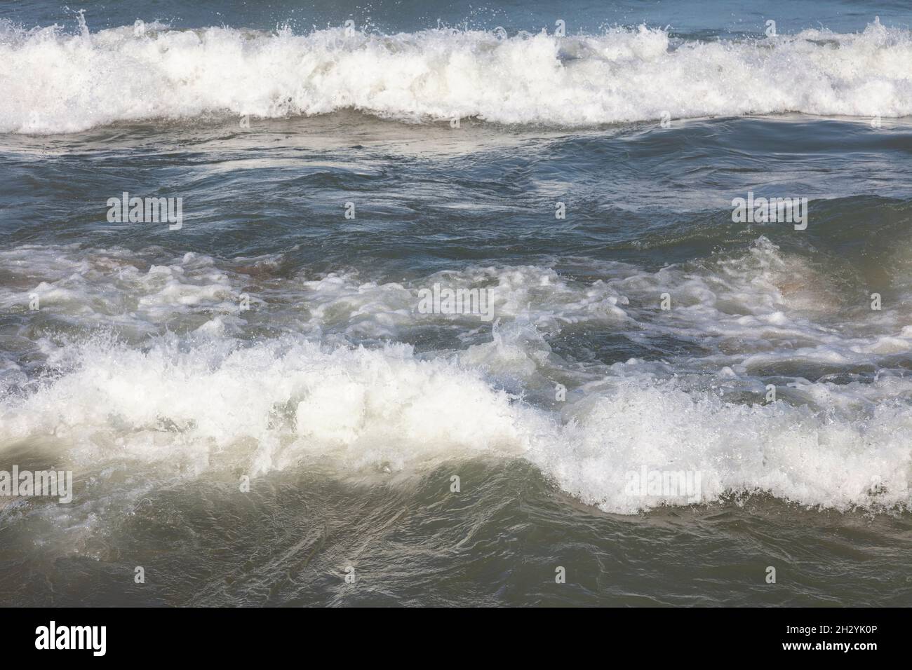 Waves, Lake Michigan, near St Joseph lighthouse, Michigan, USA, by ...