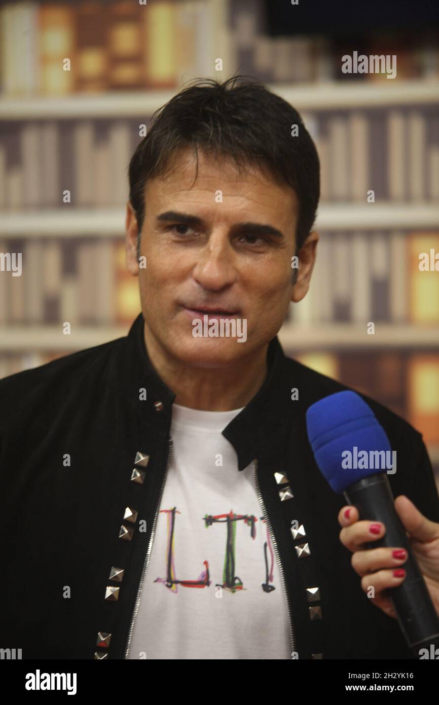 Naples, Italy, October 23, 2021. Sal Da Vinci, singer attend album ...